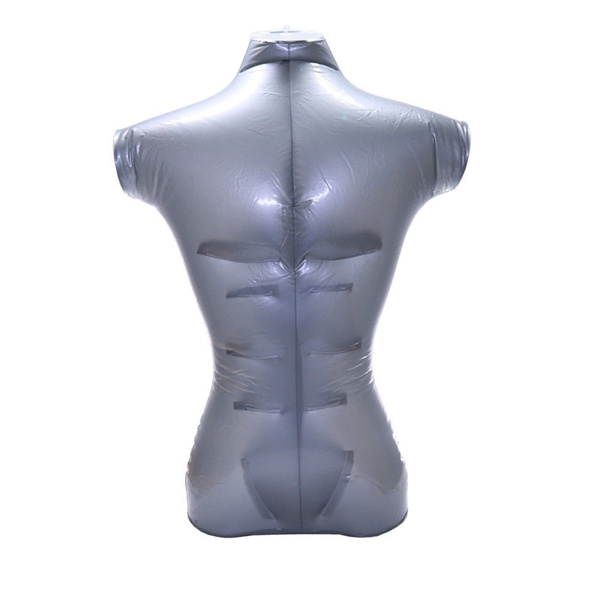 PVC Plastic Male Inflatable Torso Form Mannequin Model w/ 1 S Shape ...