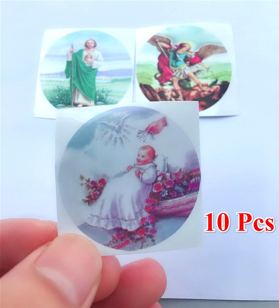 10 Pcs Religious Stickers Catholic Book Decorative Jesus Vinyl Decals ...