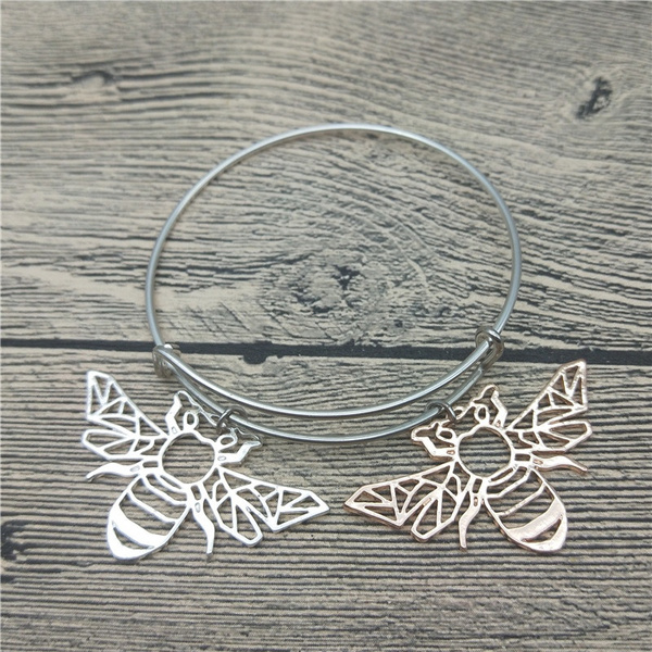 Trendy New Origami Bee Bangles Cute Origami Bee Bangles Bracelets Fashion Insect Pet Jewellery ...