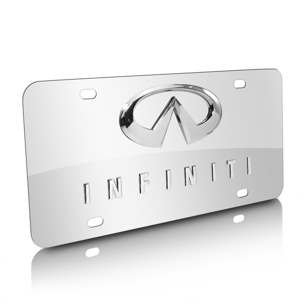High Quality Infiniti 3D Logo Chrome Stainless Steel License Plate | Wish