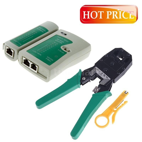 3 in 1 Network tool combination kit Cable clamp + tester Stripping ...