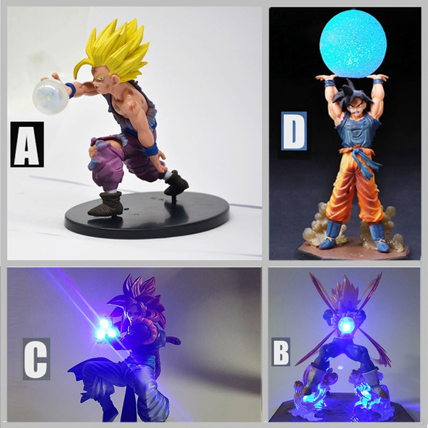 Dragon Ball Z Action Figure Goku Gohan Vegeta Gogeta Led Light Super ...