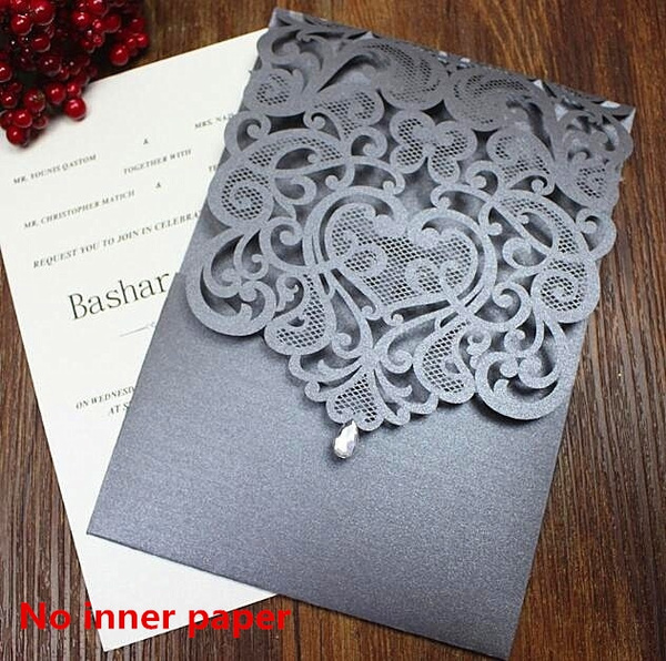 Laser Cut Wedding Invitations Kits 50 Packs Laser Cut Wedding ...