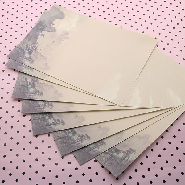 Letter Paper Cloud Mountain Series Vintage Letter Paper Letterheads ...