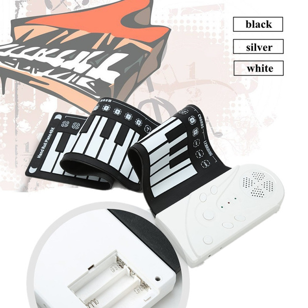 49 Keys Handheld Piano Portable Folding Electronic Organ Soft Keyboard ...