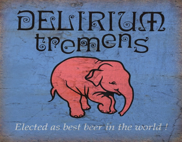 DELIRIUM TREMENS BELGIAN Plaque Bar Pub Vintage Retro Wall Decor Poster ...