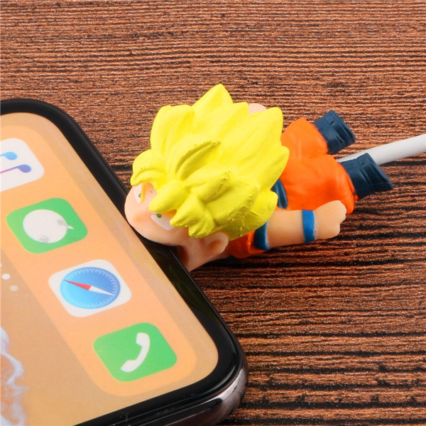 Cartoon Dragon Ball doll Cable bite protector for iPhone cable ...