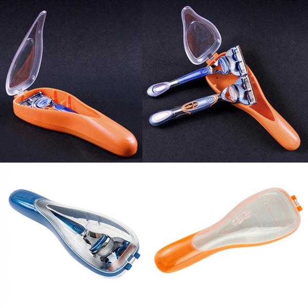 Portable Men Razor Handle Shaver Blade Holder Camping Travel Storage ...