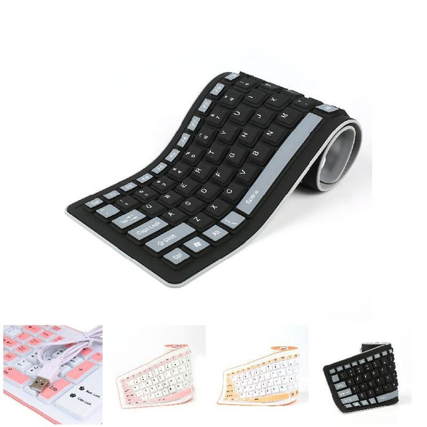 Foldable Silicone Keyboard USB Wired Silicon Flexible Soft Waterproof ...