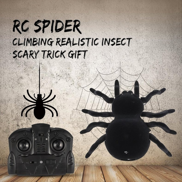 Remote Control Climbing Realistic Spider RC Prank Insect Scary Trick ...