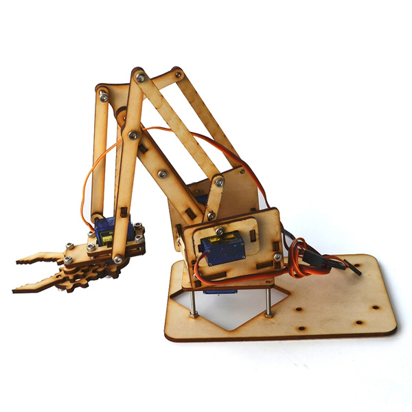 4DOF Wood Arm Mechanical Robot Arm Kit with SG90 Servo for Arduino | Wish