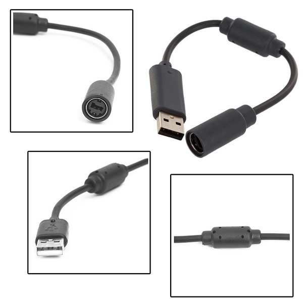 USB Breakaway Cable Cord Adapter For Xbox 360 PC Wired Controller ...