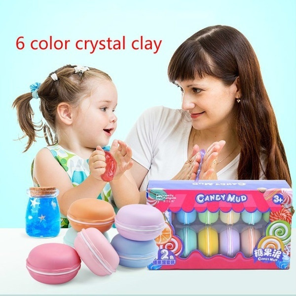 Candy Colored Crystal Clay Children Squishy Toys Various Shapes Can Be ...