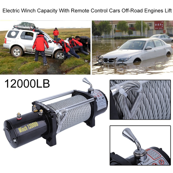 Electric Winch Load Capacity 12000/13000LB With Remote Control Cars Off ...
