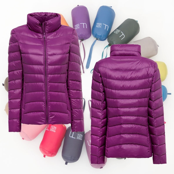 Women Ultra Light Down cotton Jacket Hooded Winter Duck Women Slim Long ...
