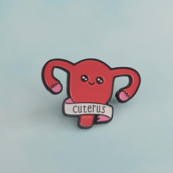 Cuterus Shape Enamel Pin The Uterus Brooch Feminist Womens Rights Badge ...