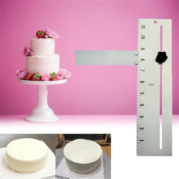 Adjustable Cake Scraper Baking Crisp Corners Metal Cake Comb Edge ...