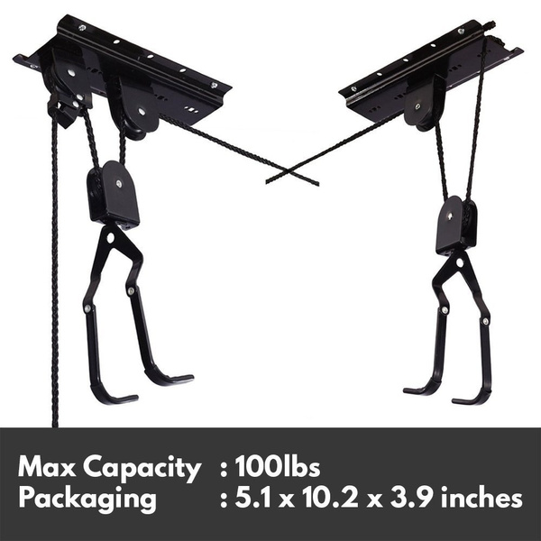 Super Space-Saving Hanging Bike Rack- Bike Lift Hoist For Garage ...