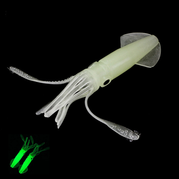 5 pieces 10cm / 10g luminous squid glow simulation bionic soft bait big ...