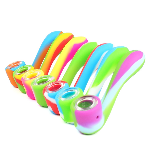 Silicone Pipe Creative Silicone Tobacco pipes Smoking Cigarette Pipe ...