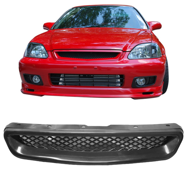 Fits 99-00 Honda Civic EK CX JDM Type-R Style Front Hood Mesh Grill ...