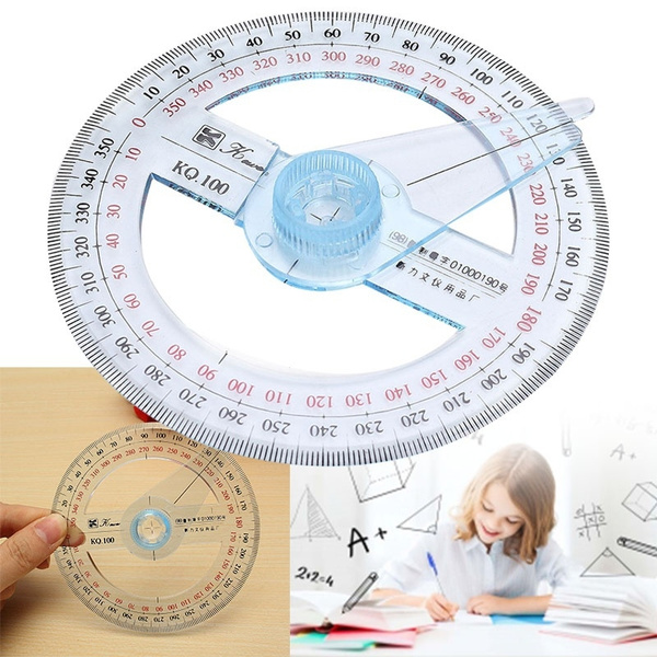 Plastic 360 Degree Protractor Round Ruler Edge Angle Finder Gauge ... Plastic 360 Degree Protractor Round Ruler Edge Angle Finder Gauge ...