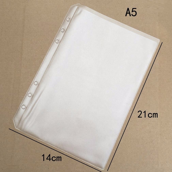 A5/A6 Size Top Open Plastic Envelope Document Storage Insert Refill ...