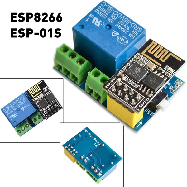 1pc New ESP8266 ESP-01S 5V WiFi Relay Module Smart Home Remote Control Unlock | Wish