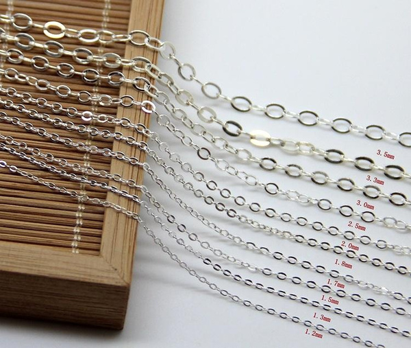 925 Sterling Silver 1.5MM Semi-finished Silver Wire O chain Thick ...