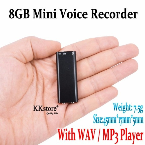 Mini Voice Recorder 8GB Professional Voice Recorder Digital Audio Mini ...