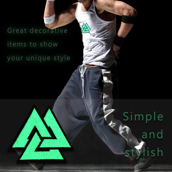 Tactical Glow In Dark Valknut Triangle Symbol Viking Norse Rune Patch ...