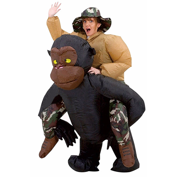 Inflatable Rider Costume Gorilla Monkey Orangutan Gibbon Chimp Fancy ...