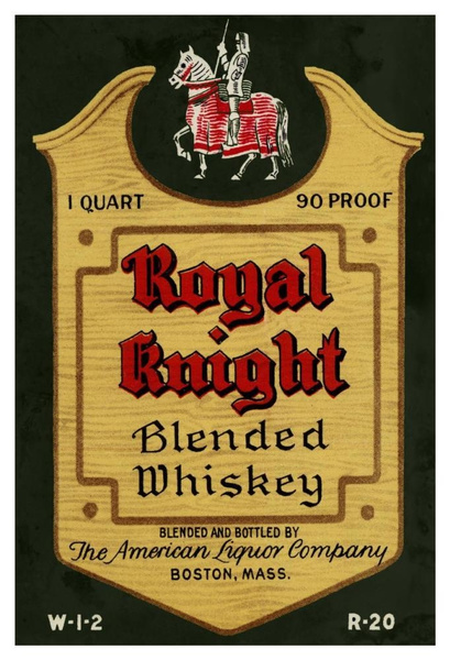 Royal Knight Blended Whiskey-Paper Art-31"x46" | Wish
