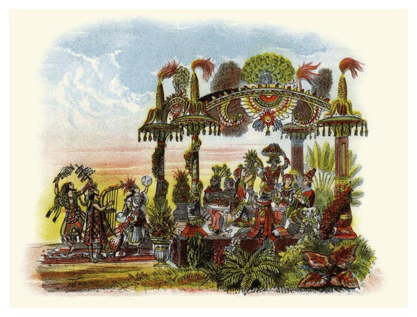 Feast - Mardi Gras Parade Float Design-Paper Art-46"x35" | Wish