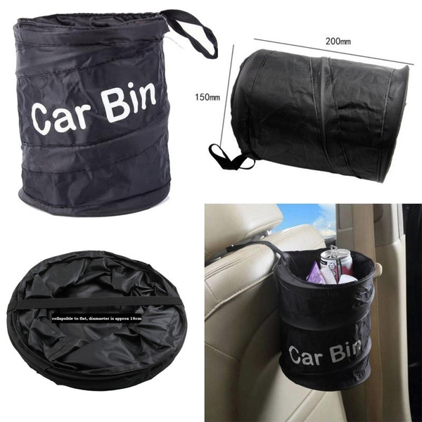 Wastebasket Trash can Litter Container Car Auto Pop Up Garbage Bin Bag ...