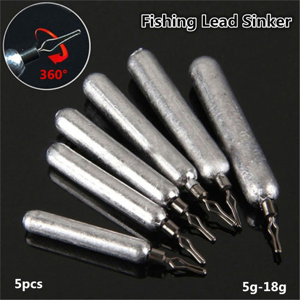 5 Pcs/Set 360 Degree Rotatable Bass Ball Bearing Lead Sinker Drop Shot ...