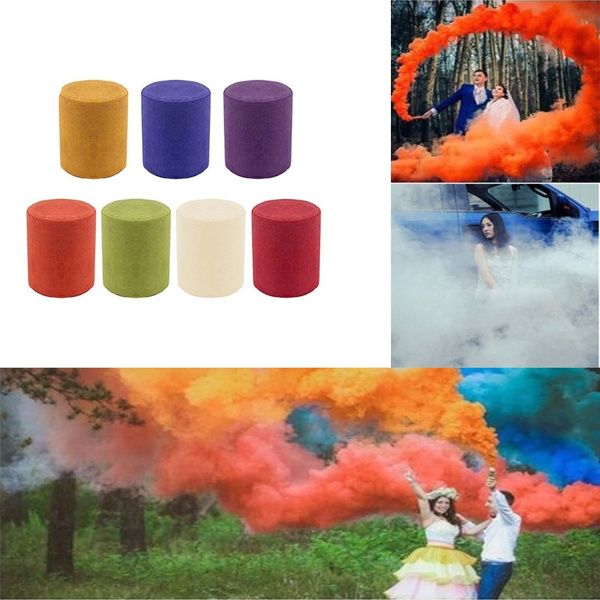 Smoke Cake Colorful Smoke Effect Show Round Bomb Photography Aid Toy ...