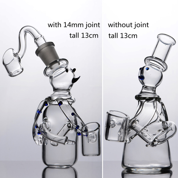 New cute snow Glass water pipes with diffuse downstem Glass bubbler ...