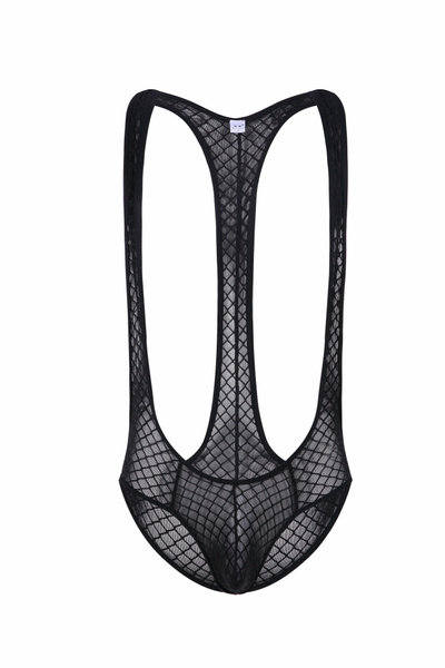 Mens Mesh Breathable Wrestling Bodysuit Singlet Underwear Sexy U Convex ...