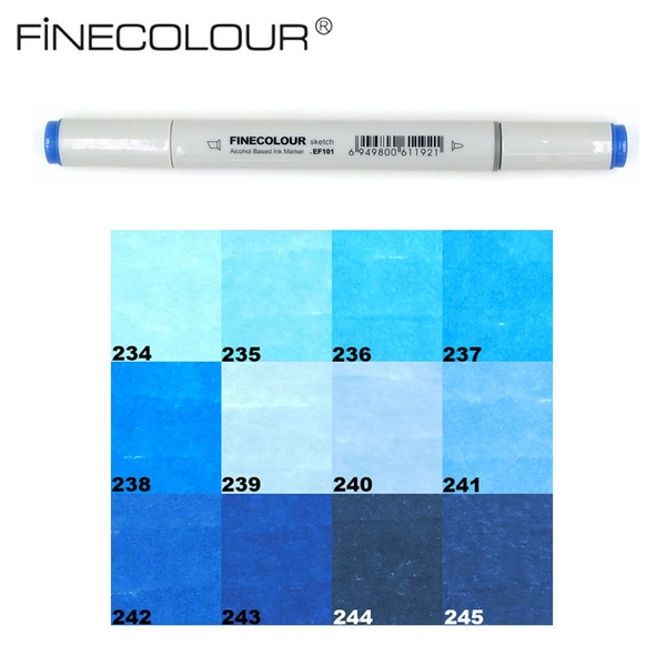 Finecolour markers Sea and Sky Color Double-Ended Art Marker Artist ...