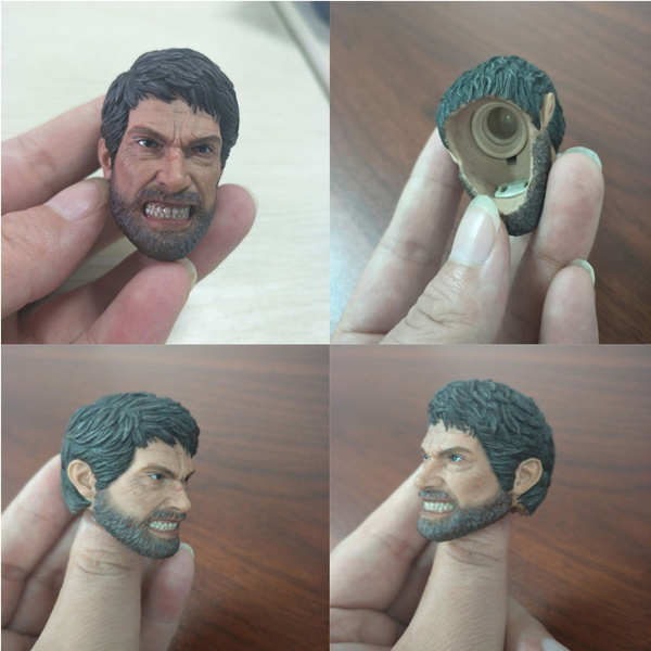 1:6 Scale Male Head Sculpt Angry Face White Men Head Carving Fit 12 ...
