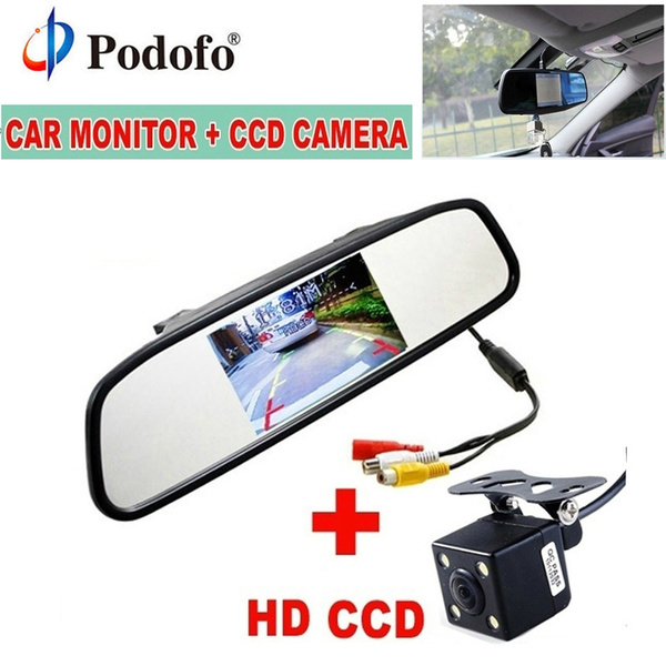 HD Video Auto Parking Monitor LED Night Vision Reversing CCD Car Rear ...