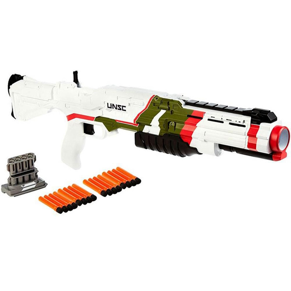 Halo Boomco UNSC M45D Blaze of Glory Tactical Blaster Toy with 16 Foam ...