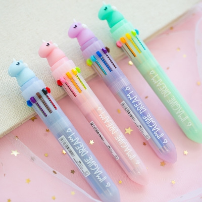 10 Colors Cute Multicolor Ballpoint Pens Cartoon Marker Liner Pens ...