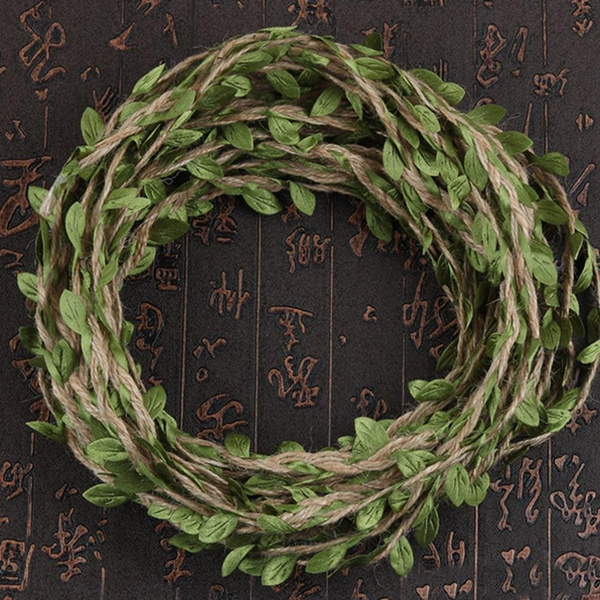 10m Leaf Natural Hessian Jute Twine Rope Burlap Ribbon DIY Craft Party ...