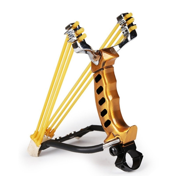 New Outdoor Powerful Sling Shot Gold Swordsman Fishing Fight Slingshot ...