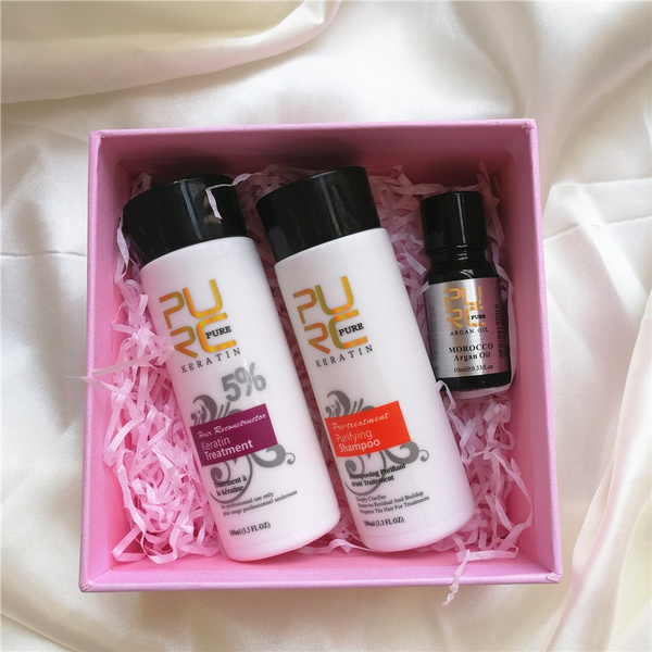 PURC Gift Boxes Set Keratin Hair Straightening Brazilian Hair Keratin ...