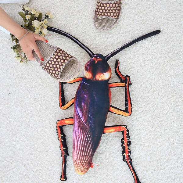 55-120cm New Creative Big Simulation 3D Cockroach Plush Toy, 45% OFF