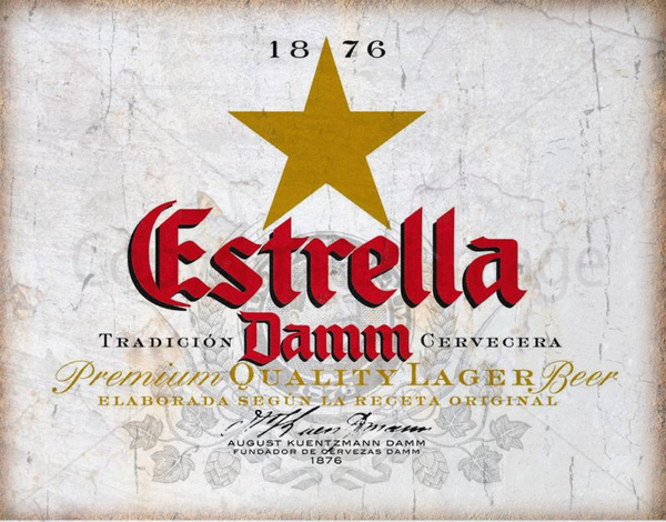 Estrella Damm Beer Spain Vintage Metal Tin Sign Poster Wall Plaque | Wish