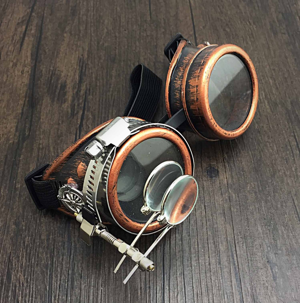 New Vintage Steampunk Goggles With Double Ocular Gothic Retro Glasses ...